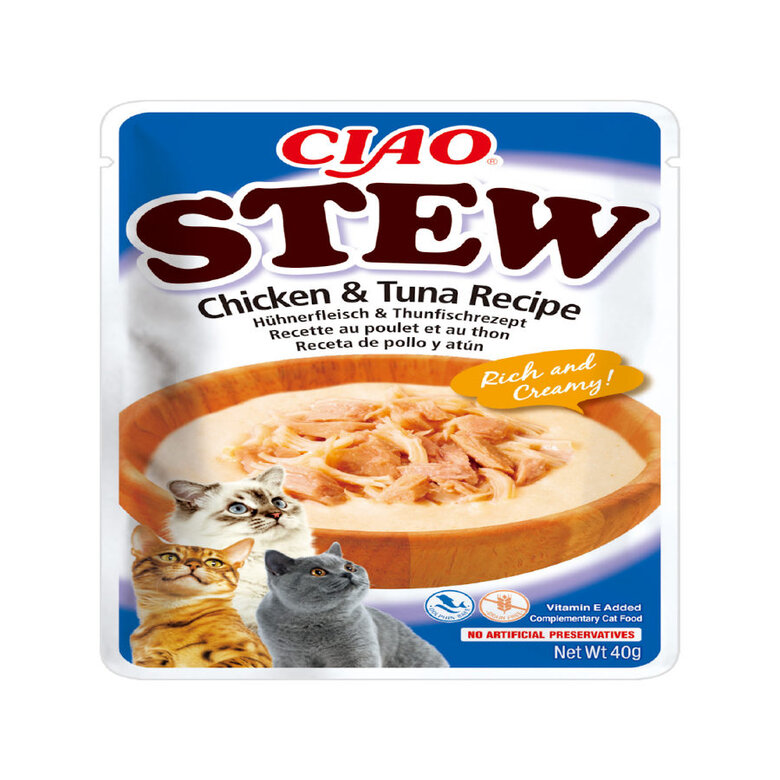 Churu Stew Estufado de Frango e Atum saquetas para gatos – Multipack 12 ...